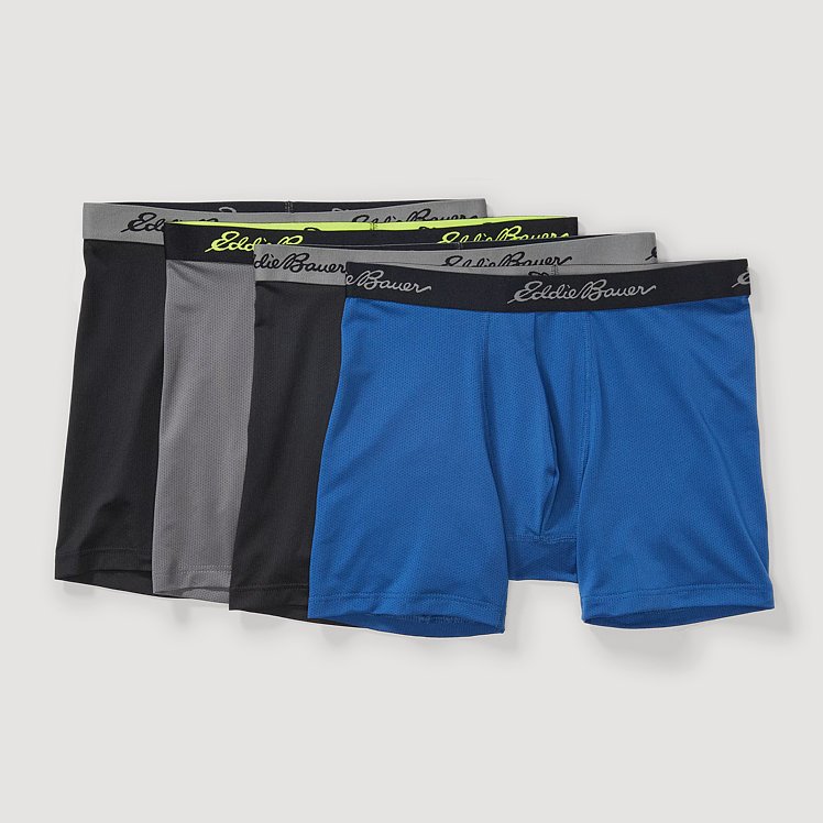 Men's Lightweight Mesh Boxer Briefs - 4 Pack | Eddie Bauer